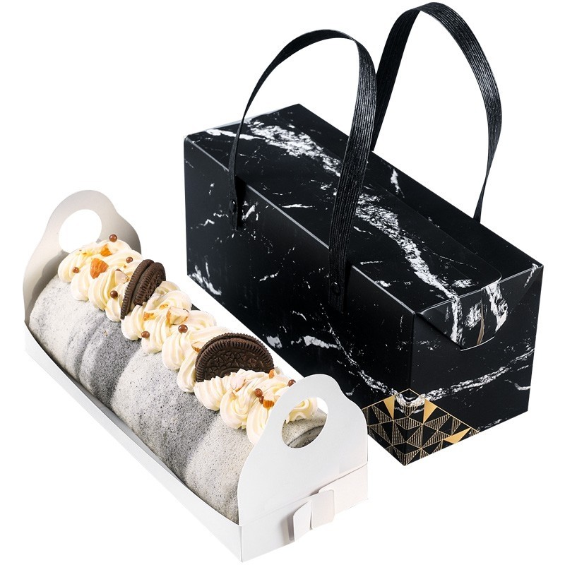 Elegant Marbled Design Swiss Roll Cake Box / Packaging, Furniture ...