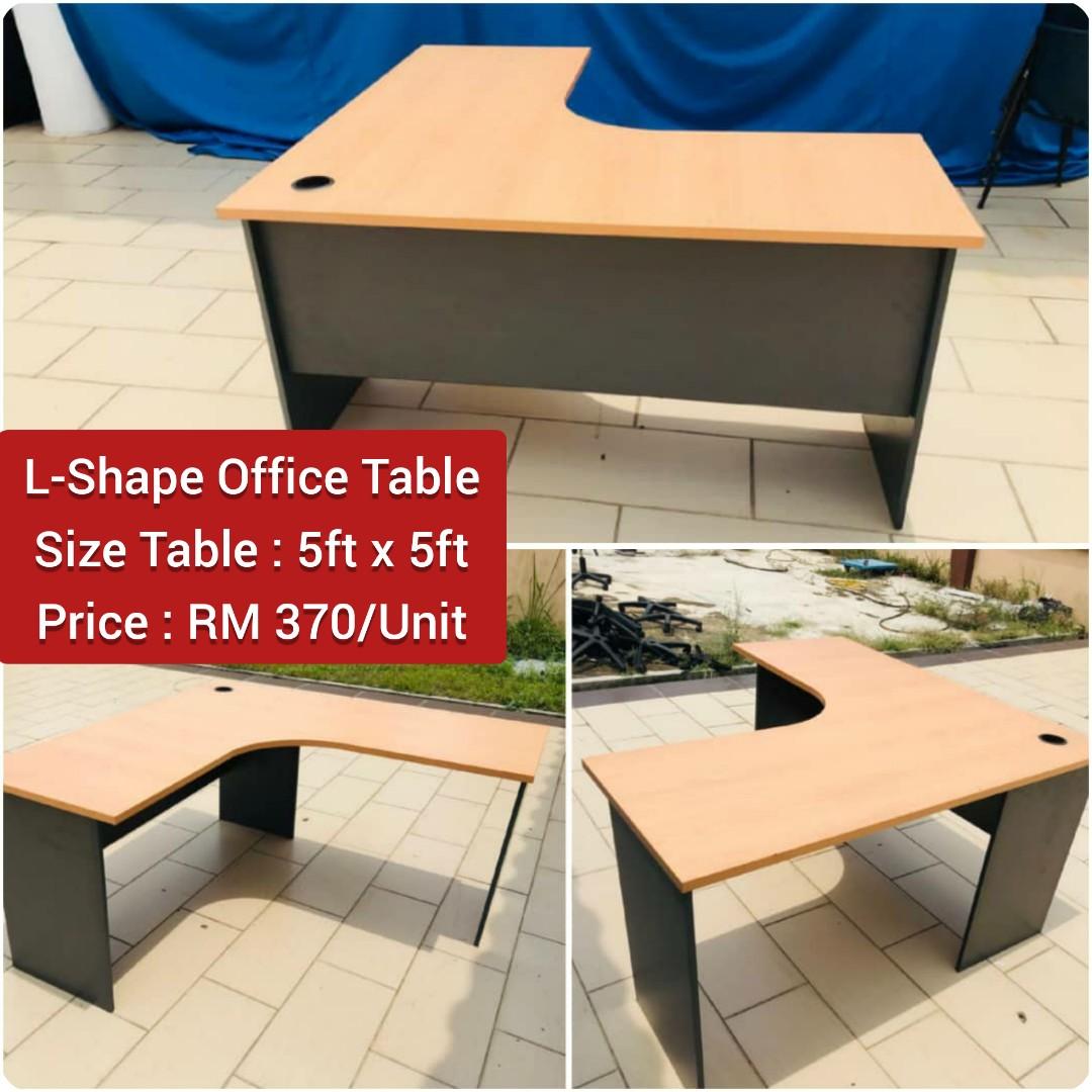 Office L-Shape Table, Furniture & Home Living, Furniture, Sofas on ...
