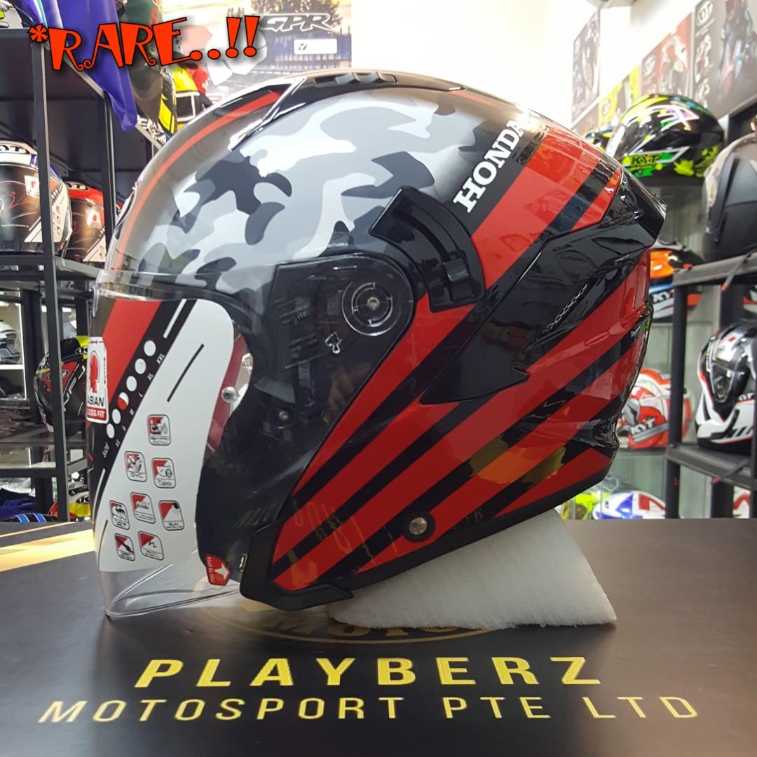 *RARE HRC CAMO BLACK RED KYT NFJ HELMET, Motorcycles, Motorcycle ...