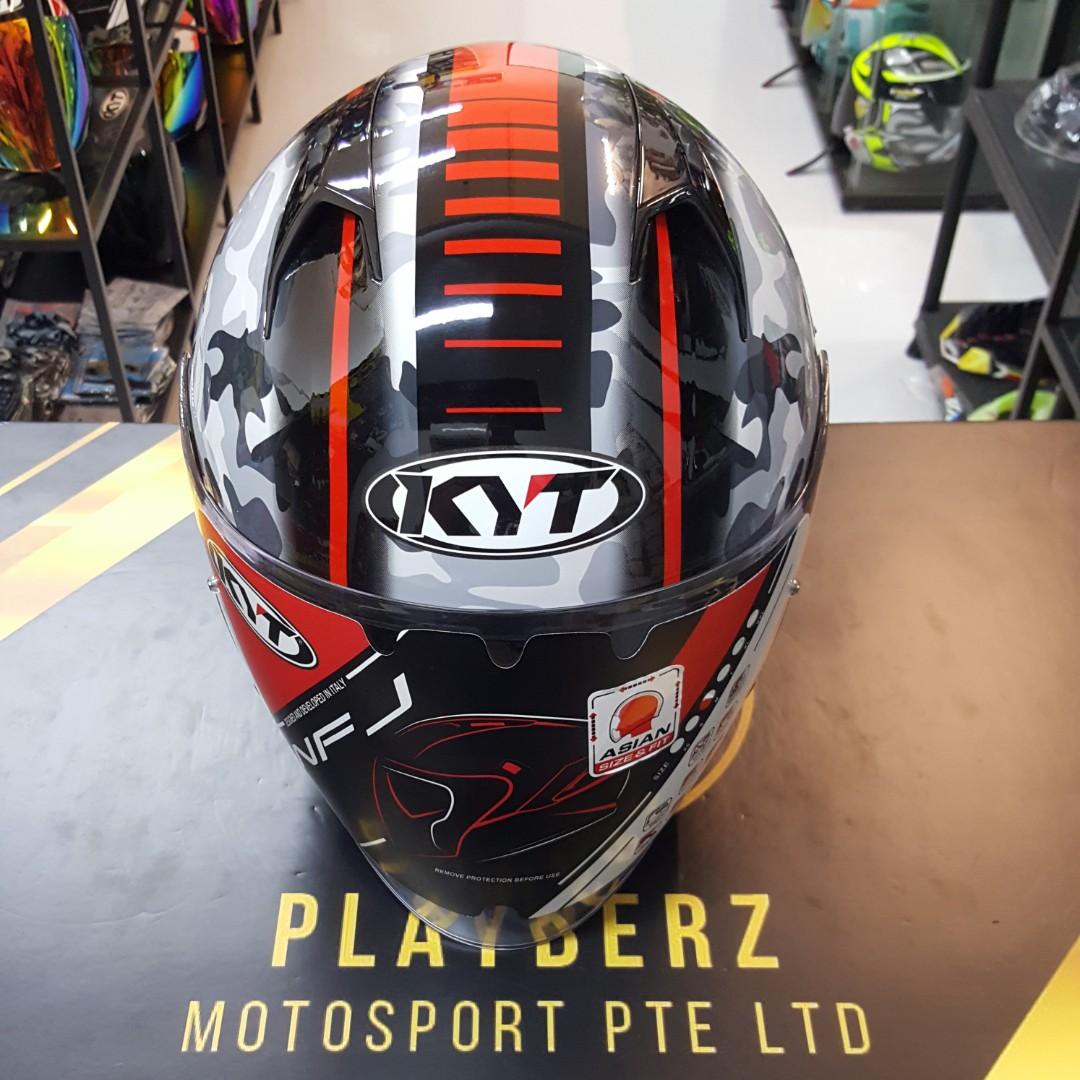 *RARE HRC CAMO BLACK RED KYT NFJ HELMET, Motorcycles, Motorcycle ...