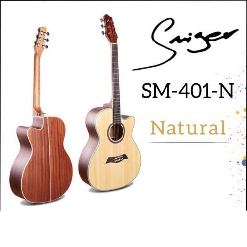 Smiger SM-401-N Acoustic-Electric Guitar w/Bag, Natural (SM401 ...