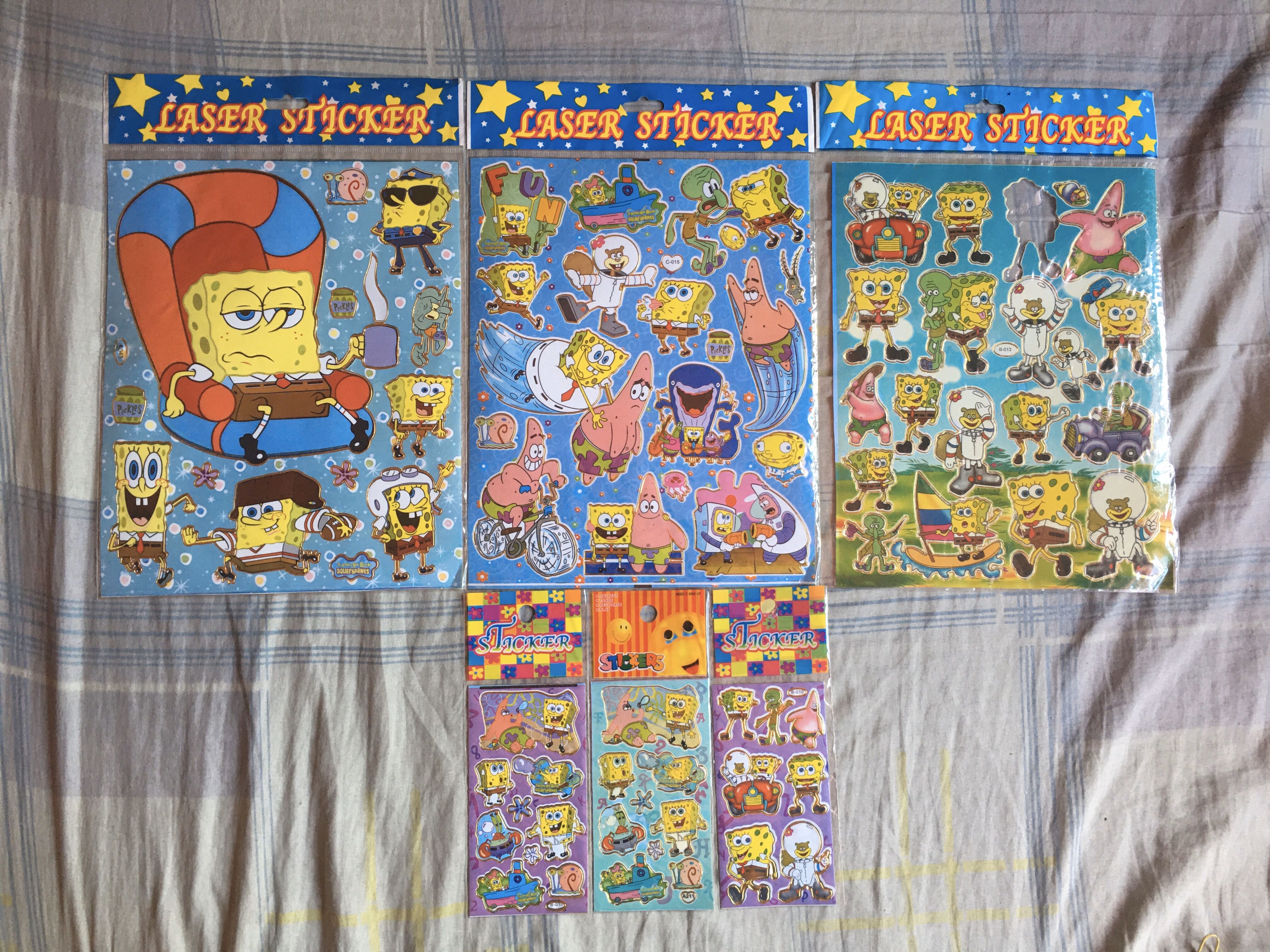 Spongebob Stickers Bundle, Hobbies & Toys, Stationary & Craft, Craft ...