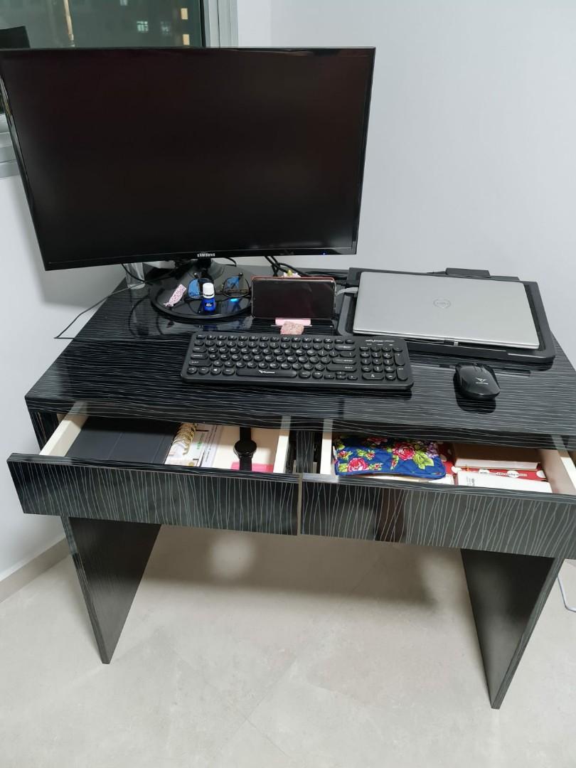 Used computer table, Furniture & Home Living, Furniture, Tables & Sets ...