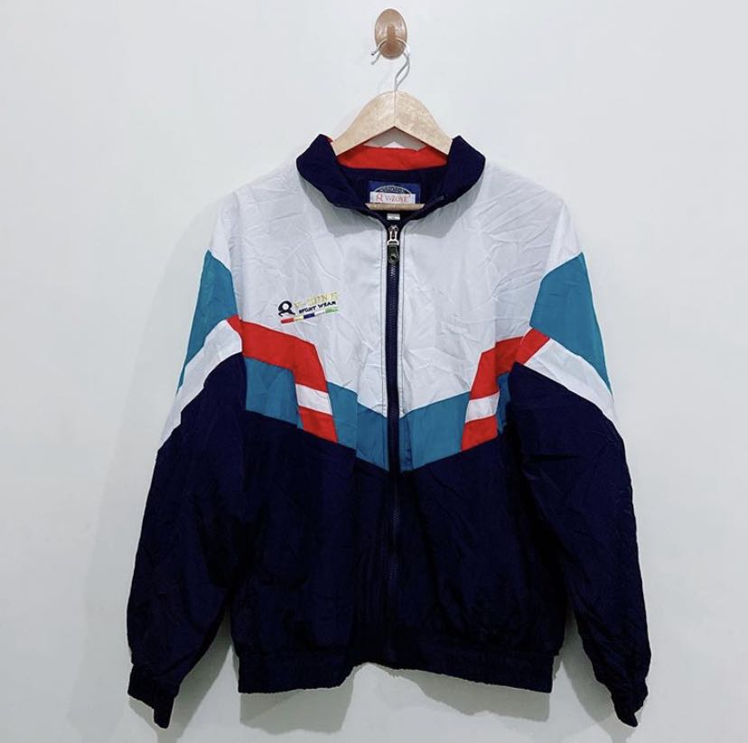 Vintage Tri-color Windbreaker Jacket, Men's Fashion, Tops & Sets ...
