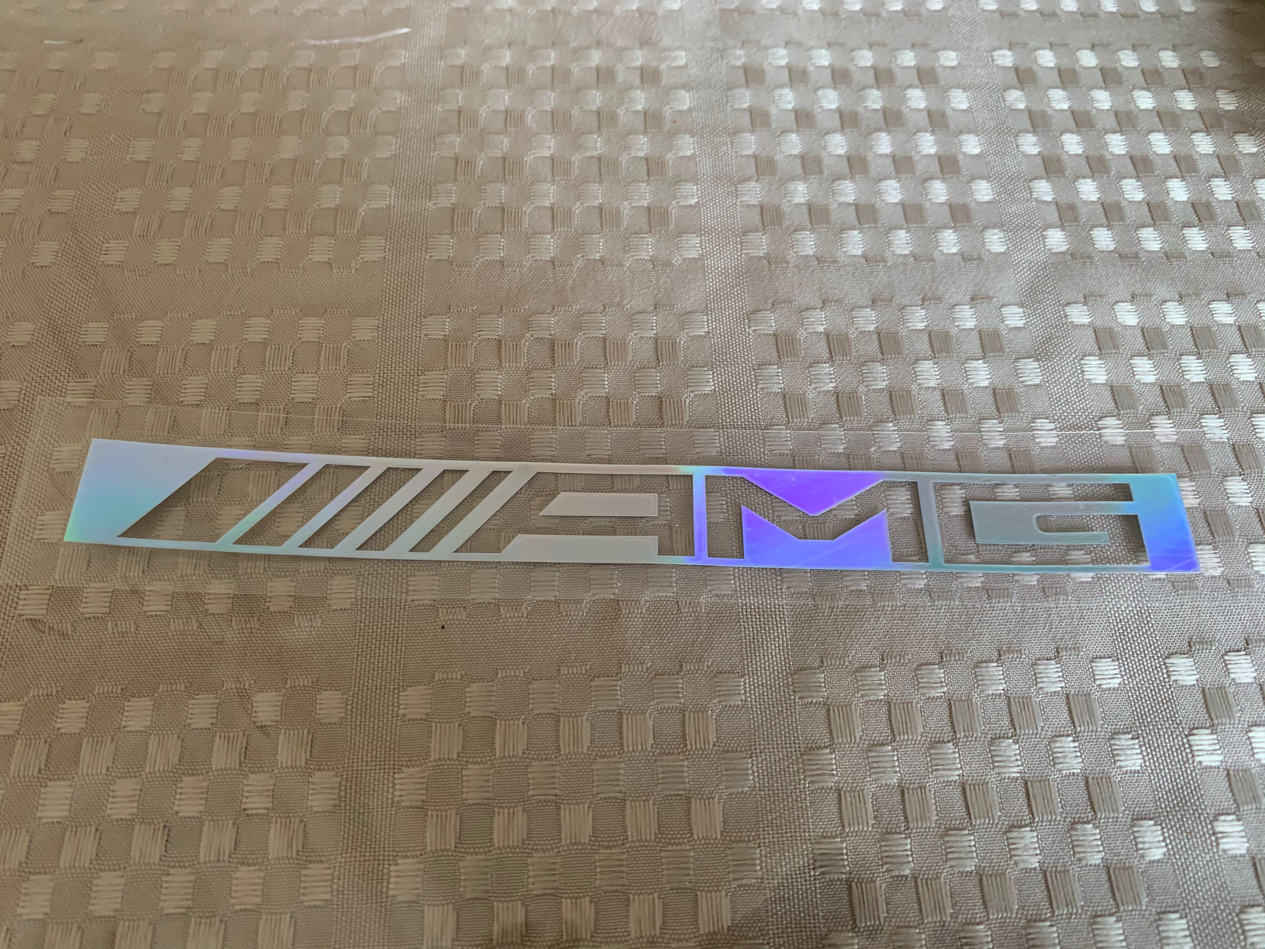 AMG reflective car sticker, Car Accessories, Accessories on Carousell