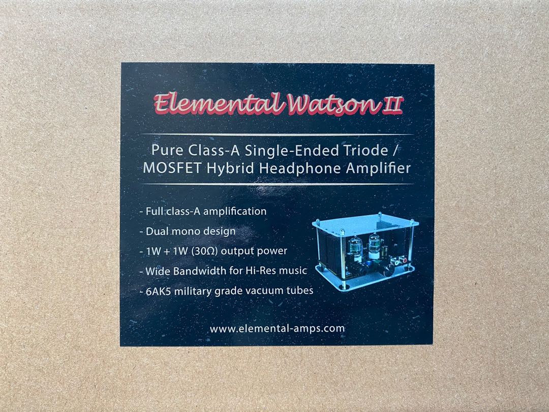 Elemental Watson 2 II Class A Valve/MOSFET Hybrid Tube Desktop Headphone Amplifier, Audio, Other ...