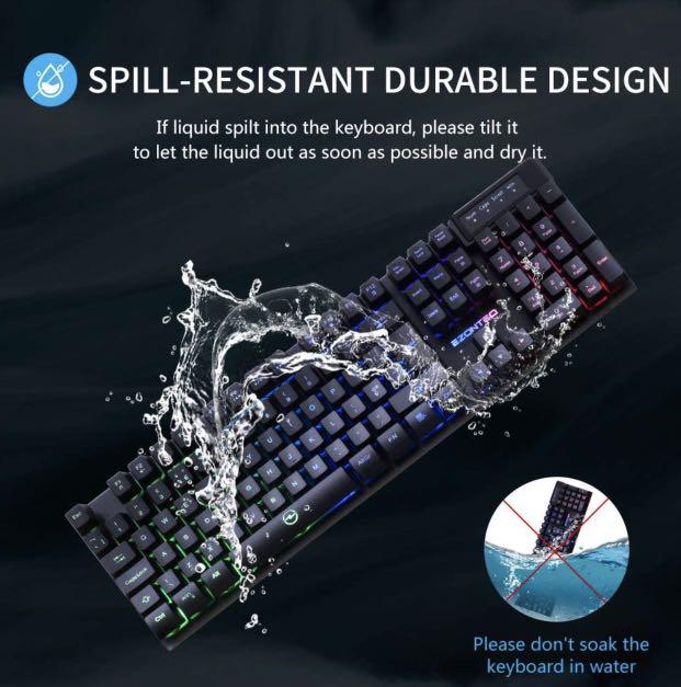 EZONTEQ Weaver E11 Membrane Keyboard for Game Work with LED Colourful ...