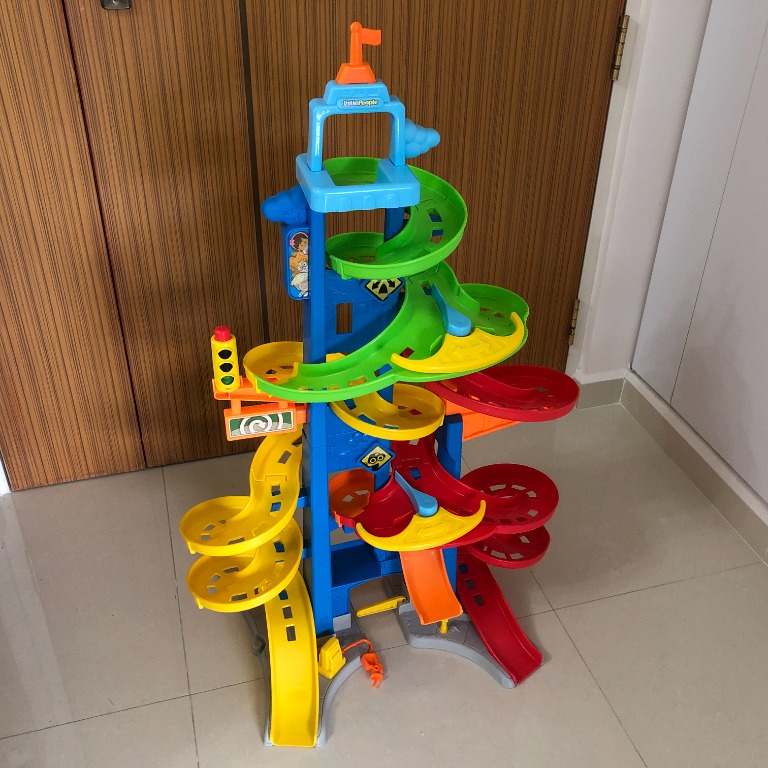 Fisher Price Little People Car park ramp track slide, Babies & Kids ...