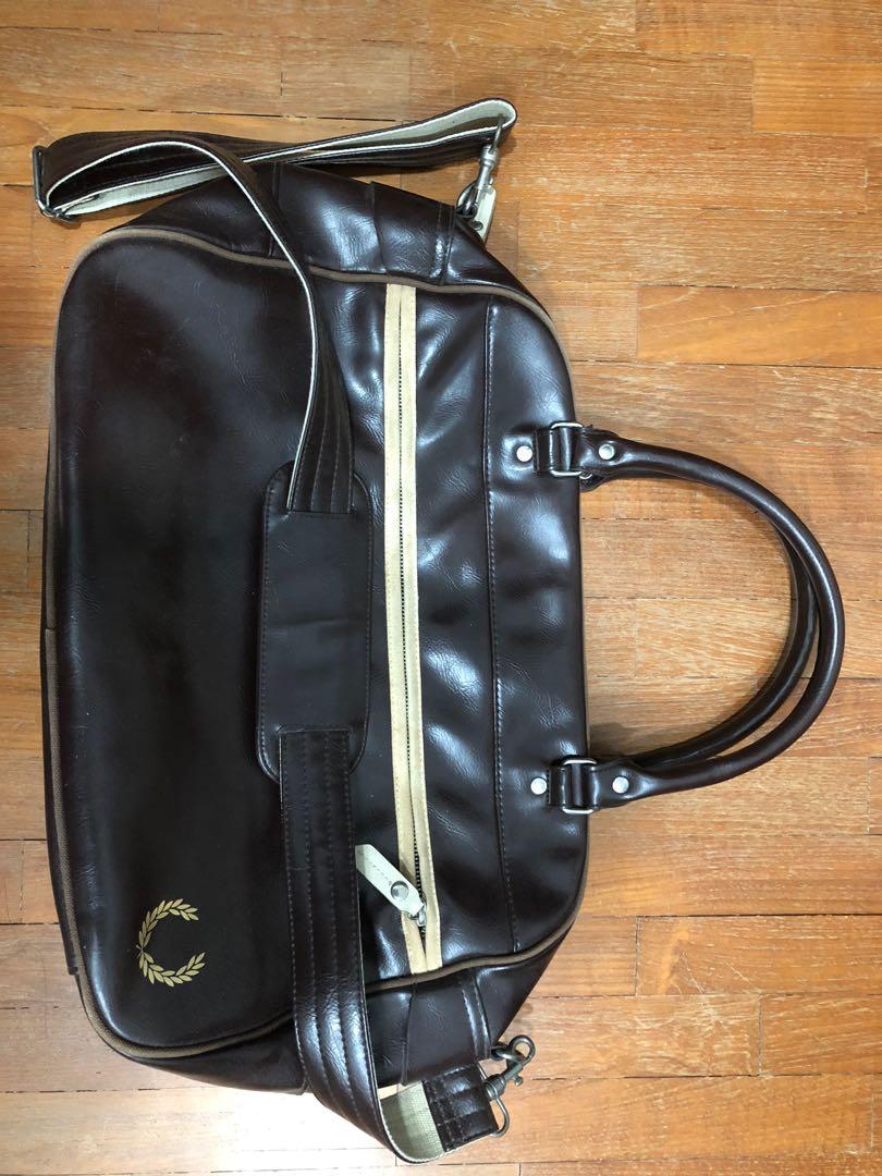 Fred Perry sling gym leather bag, Men's Fashion, Bags, Sling Bags on ...