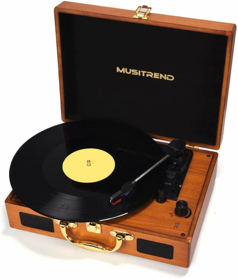 Musitrend Record Player Vinyl Turntable 3 Speed Vintage Record Players ...