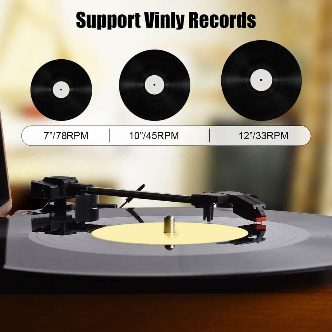 Musitrend Record Player Vinyl Turntable 3 Speed Vintage Record Players ...