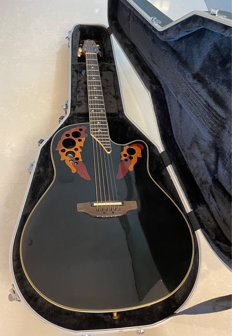 Ovation guitar Elite electro-acoustic with original hard case, Hobbies ...