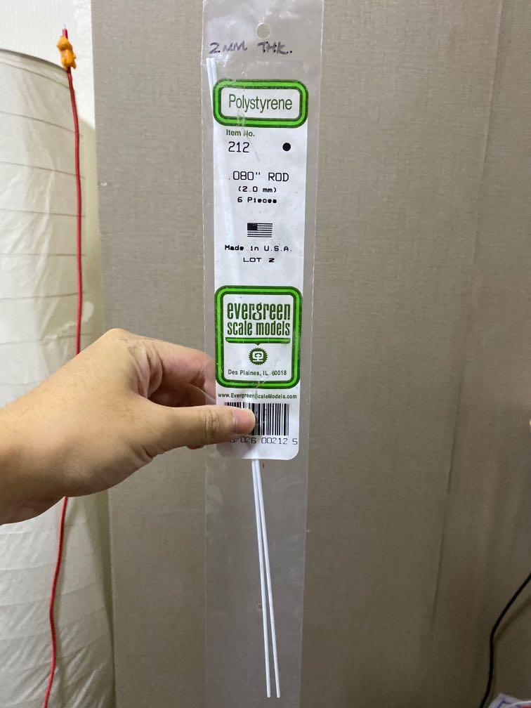 Polystyrene 212 Rod (2mm), Hobbies & Toys, Stationery & Craft, Craft ...