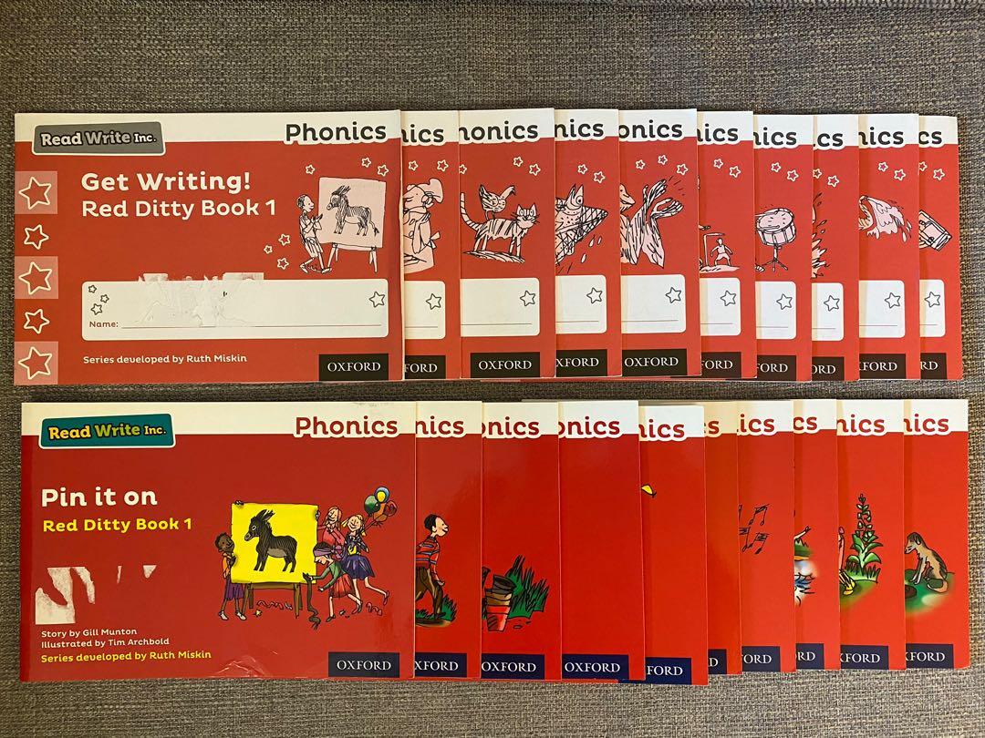 RWI OXFORD Phonics Red Ditty Book + Get Writing 1 - 10, 興趣及遊戲, 書本 & 文具 ...