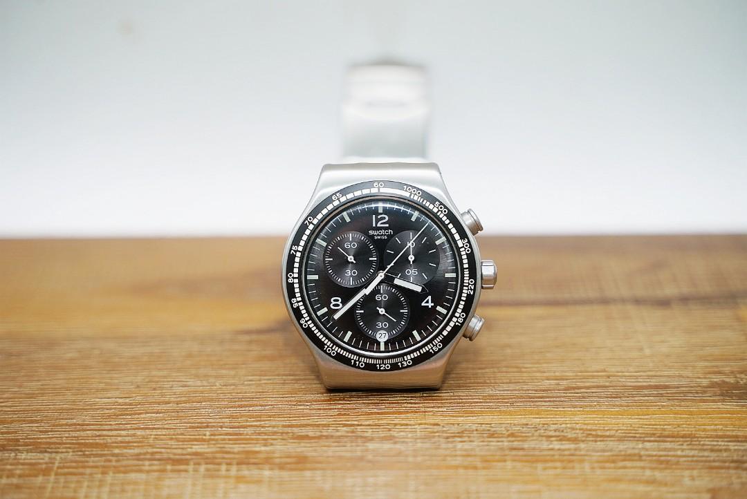 Swatch Chronograph Omega Speedmaster Moon Watch Homage, Men's Fashion ...