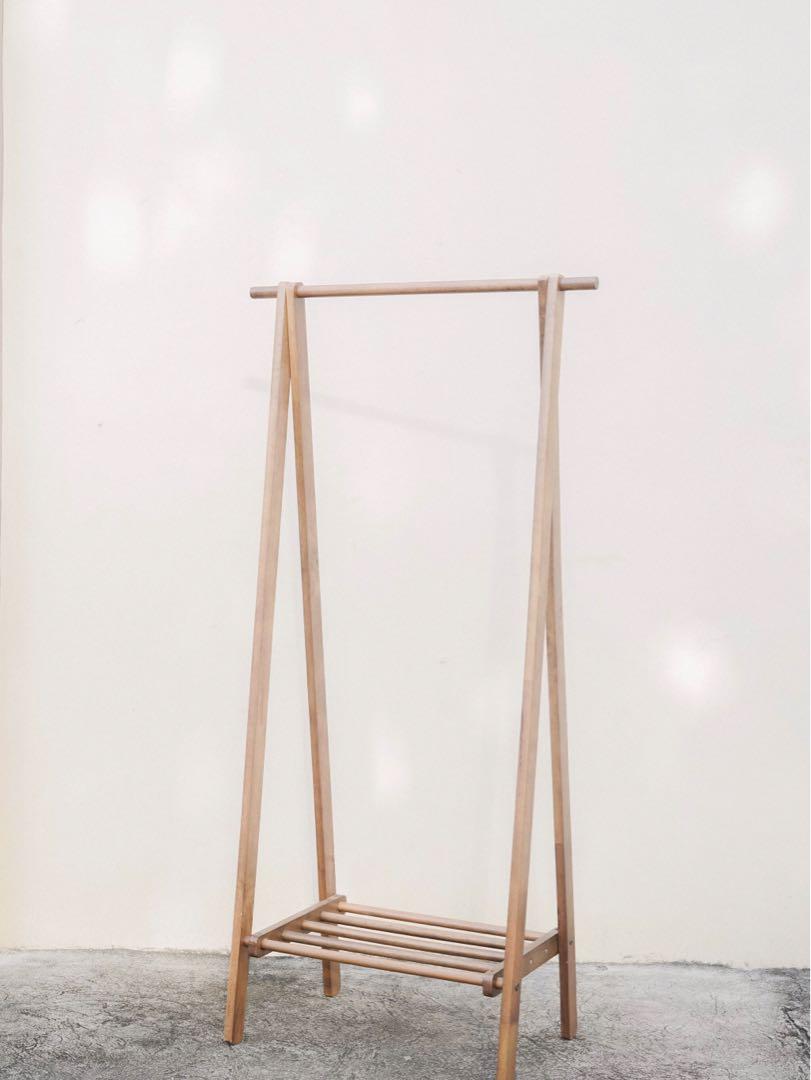 Wooden Clothes Rack, Furniture & Home Living, Furniture, Shelves ...