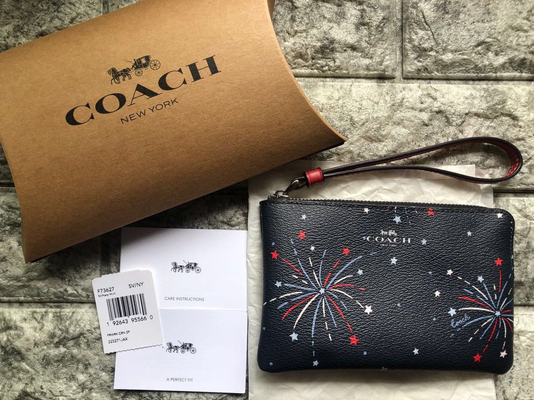 AUTHENTIC Coach fireworks wristlet, Women's Fashion, Bags & Wallets ...