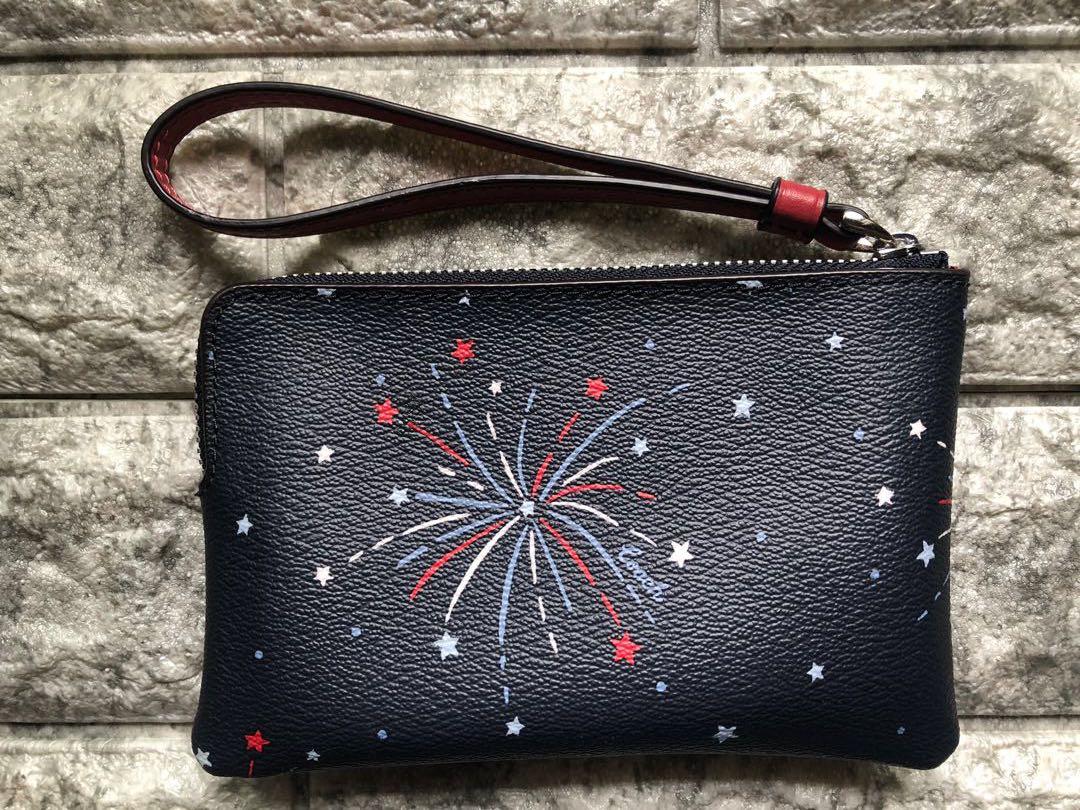 AUTHENTIC Coach fireworks wristlet, Women's Fashion, Bags & Wallets ...