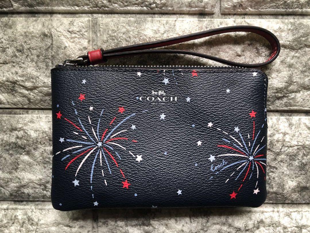 AUTHENTIC Coach fireworks wristlet, Women's Fashion, Bags & Wallets ...