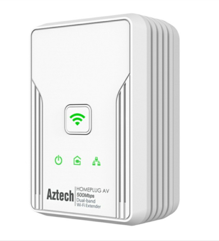 Aztech HL117EW HomePlug AV 500Mbps Ethernet Adapter With 300Mbps ...
