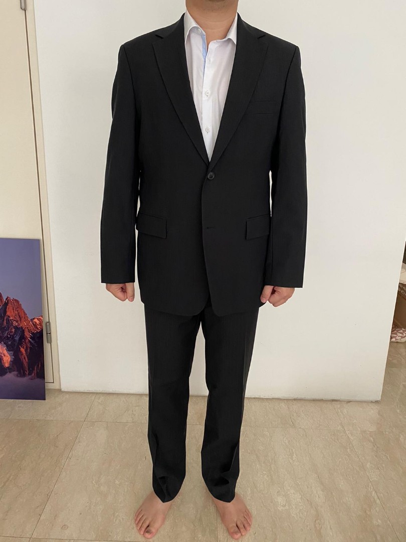 Boss Men Suit Size 52, Men's Fashion, Tops & Sets, Formal Shirts on ...