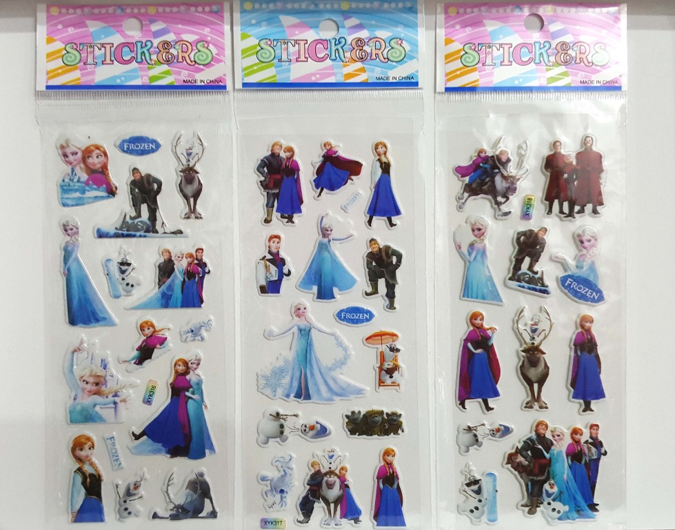 BUY 10 GET 4 FREE/Stickers/3D Foam/Frozen/Princess/Cars/Spiderman ...