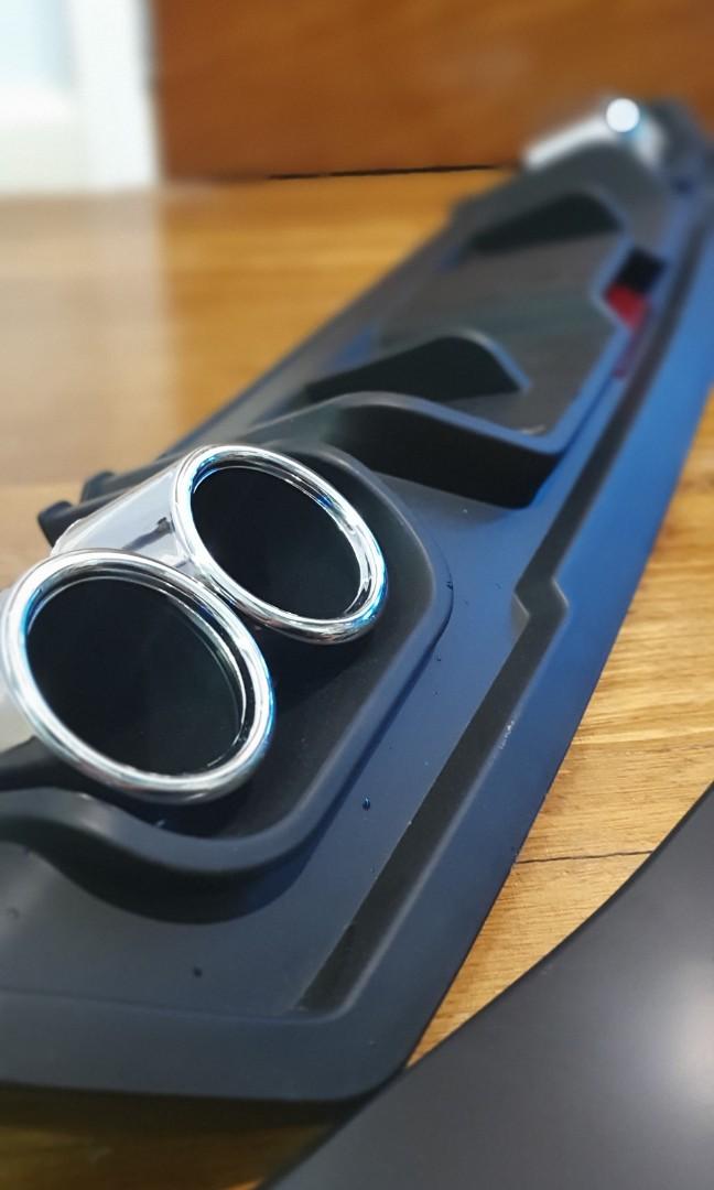 Civic FC Rear Diffuser with dummy exhaust, Auto Accessories on Carousell