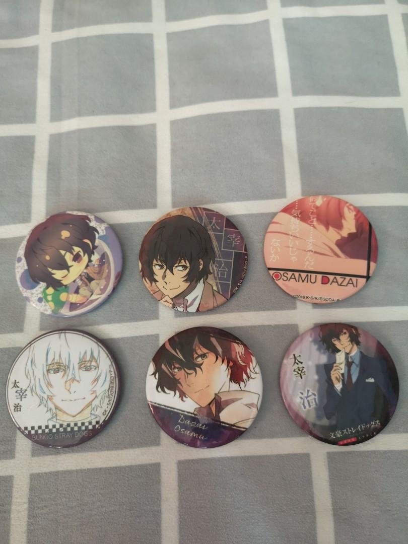 dazai badges bsd, Hobbies & Toys, Memorabilia & Collectibles, Fan ...