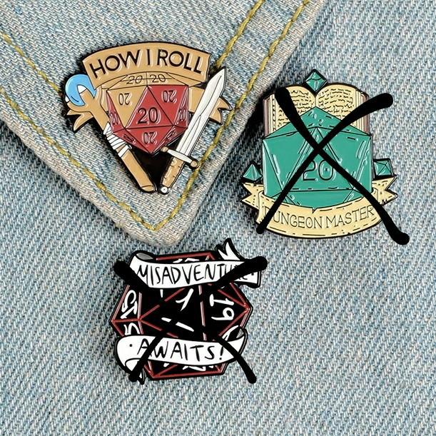 Dungeons and Dragons Handmade Enamel Pins DnD, Hobbies & Toys ...