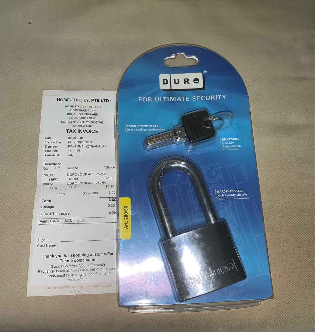 Duro Lock Art. 280/50, Everything Else on Carousell