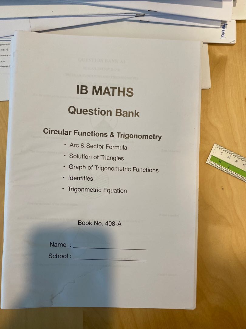 IB maths SL worksheets topical, Hobbies & Toys, Books & Magazines ...