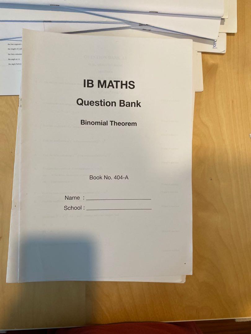 IB maths SL worksheets topical, Hobbies & Toys, Books & Magazines ...