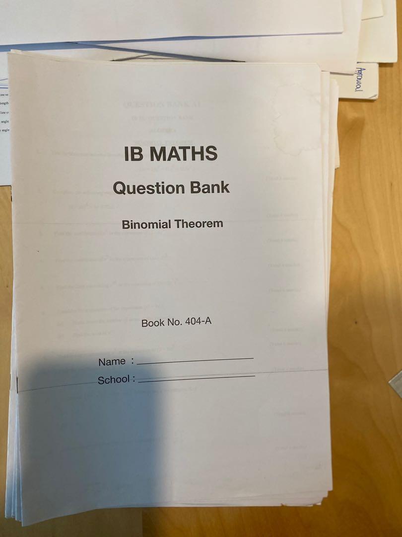IB maths SL worksheets topical, Hobbies & Toys, Books & Magazines ...