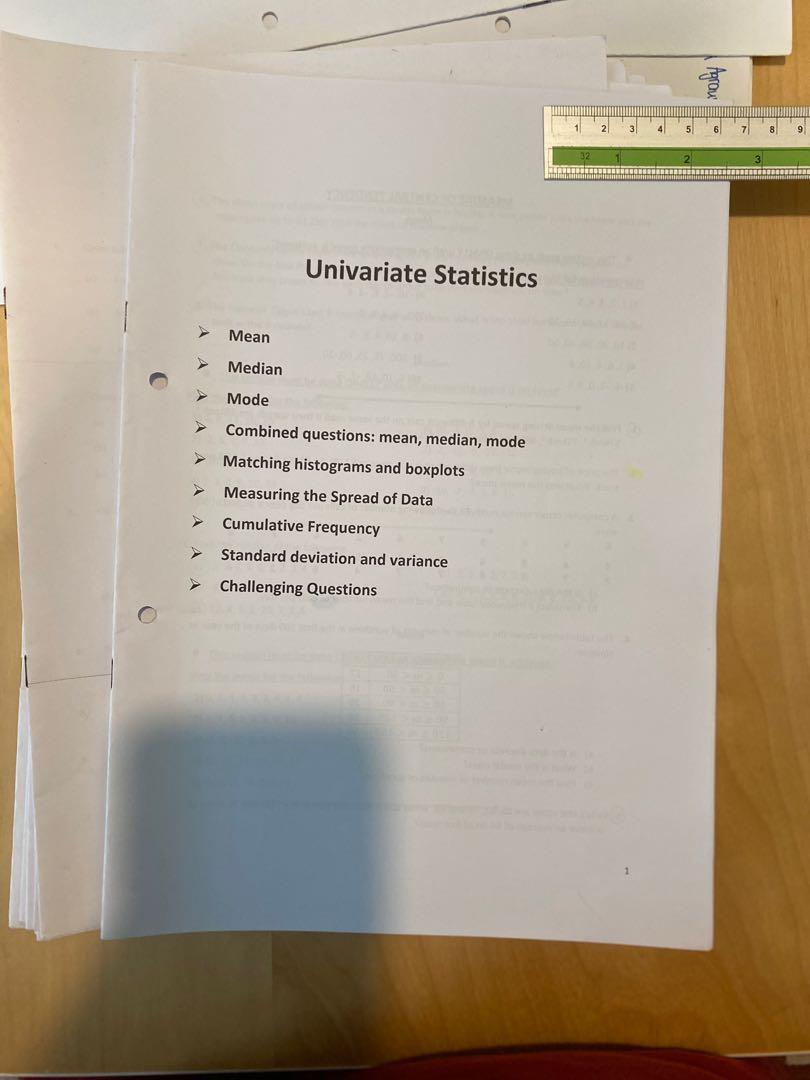 IB maths SL worksheets topical, Hobbies & Toys, Books & Magazines ...