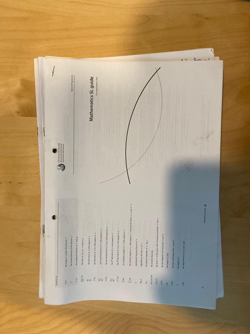 IB maths SL worksheets topical, Hobbies & Toys, Books & Magazines ...