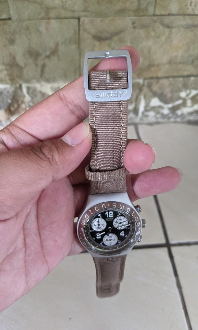 Turun Harga Jam Swatch Irony Chrono Kulit Fesyen Pria Jam Tangan Di