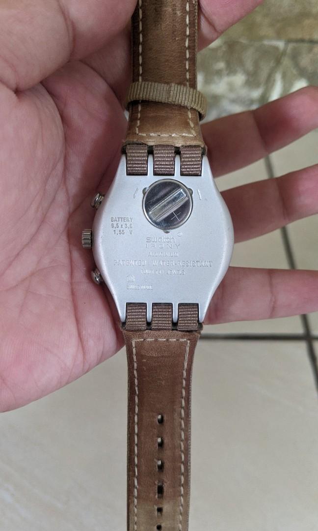 Turun Harga Jam Swatch Irony Chrono Kulit Fesyen Pria Jam Tangan Di