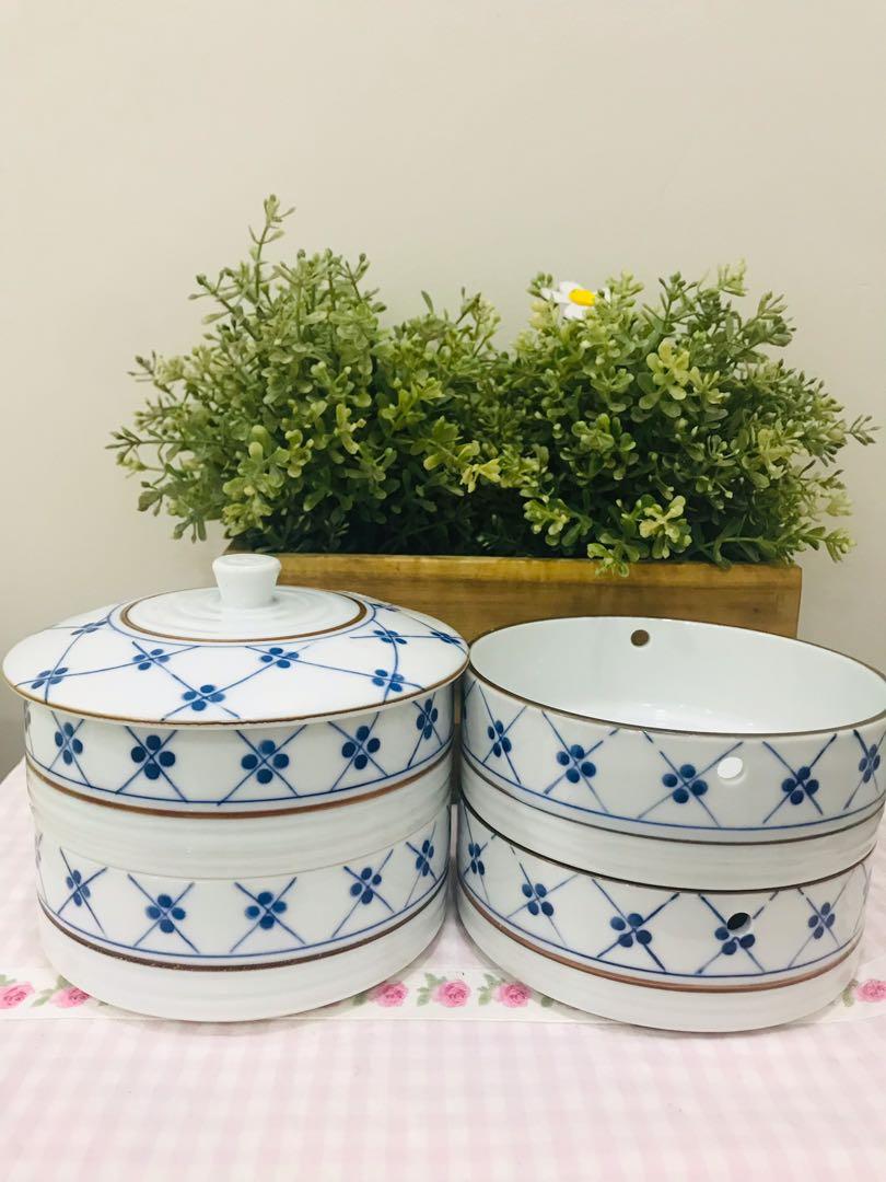 Japanese porcelain 4 level bowl with lid, Furniture & Home Living ...