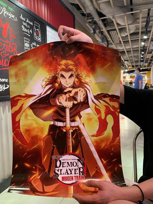 Kimetsu no Yaiba Rengoku Poster, Hobbies & Toys, Toys & Games on Carousell