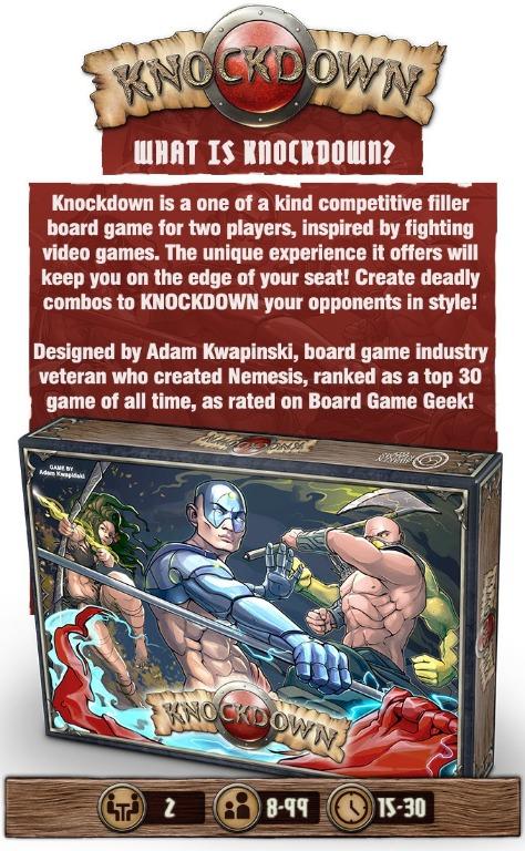 [KS Group Pledge] Knockdown Board Game, Hobbies & Toys, Toys & Games on ...