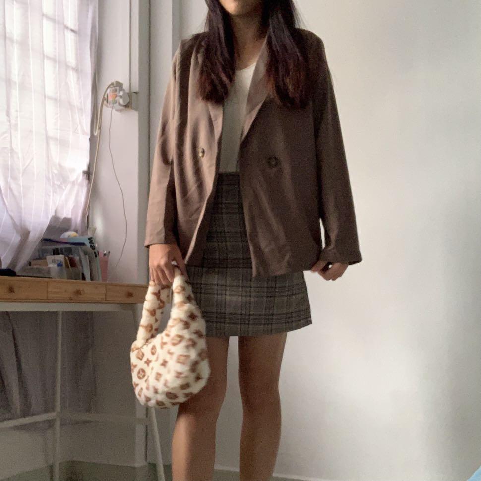 LV furry baguette bag, Women's Fashion, Bags & Wallets, Shoulder Bags ...