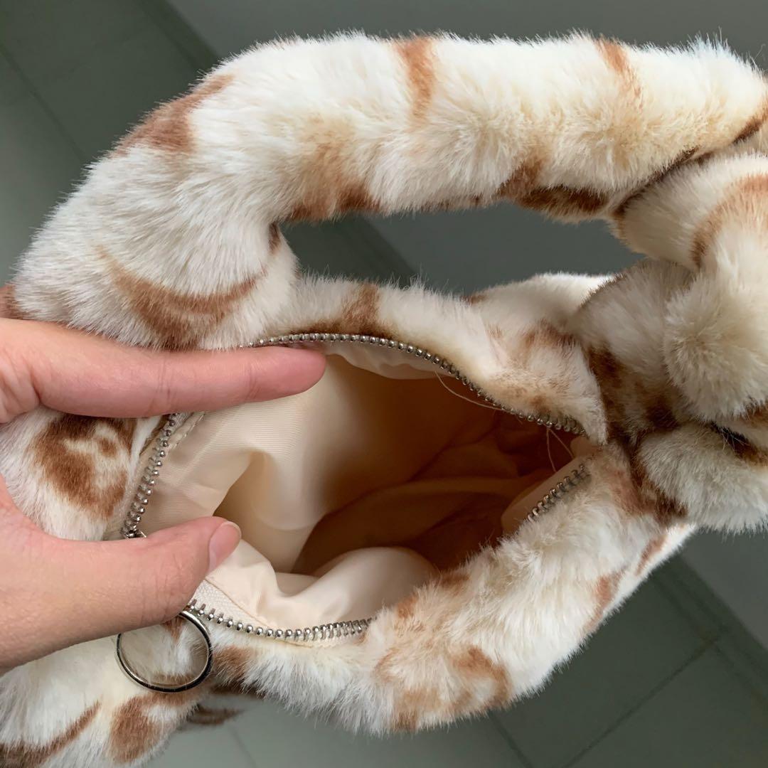 LV furry baguette bag, Women's Fashion, Bags & Wallets, Shoulder Bags ...