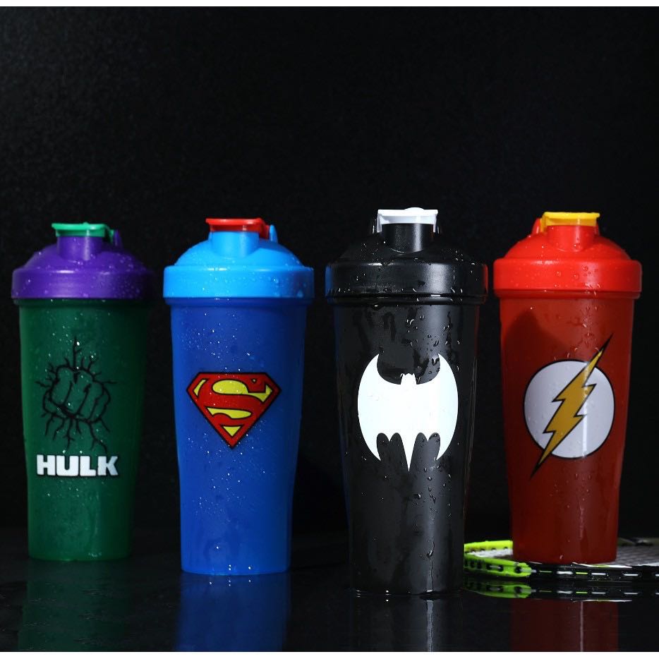 Marvel Protein Shaker Bottle (Iron Man, Captain America, Superman ...