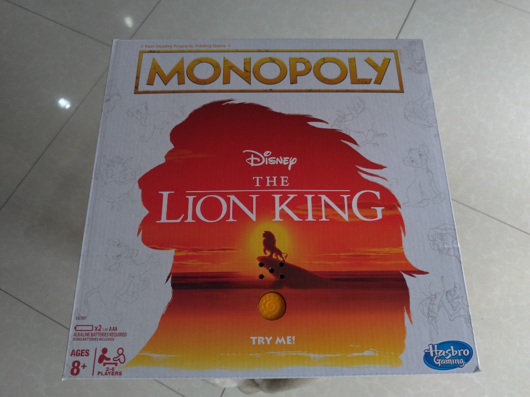 Monopoly Lion King Game, Hobbies & Toys, Toys & Games on Carousell