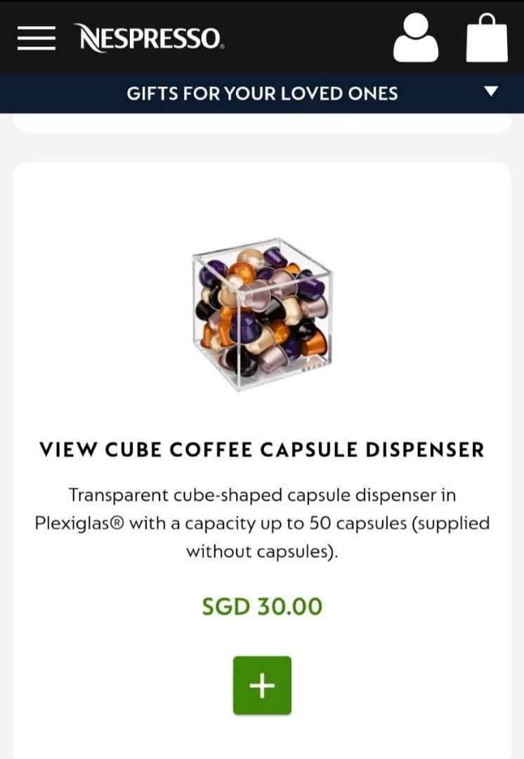 NESPRESSO View Cube Coffee Capsule Dispenser, Food & Drinks, Beverages ...
