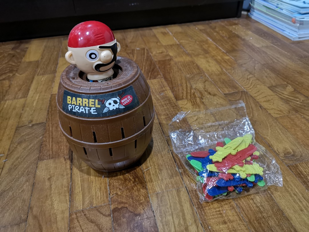 Pirate barrel sword game, Hobbies & Toys, Toys & Games on Carousell