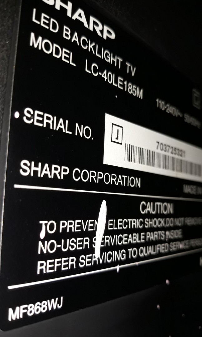 Power board Sharp LED TV, TV & Home Appliances, TV & Entertainment, TV ...