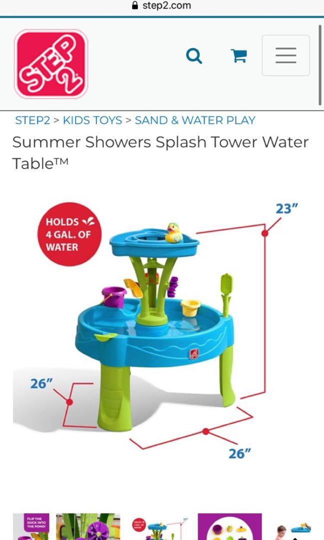Step 2 Summer showers splash tower water table, Babies & Kids, Baby ...
