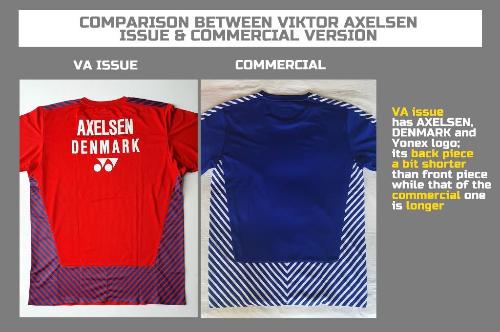 VIKTOR AXELSEN ISSUE versus COMMERCIAL Yonex Tournament Shirts 10249EX ...