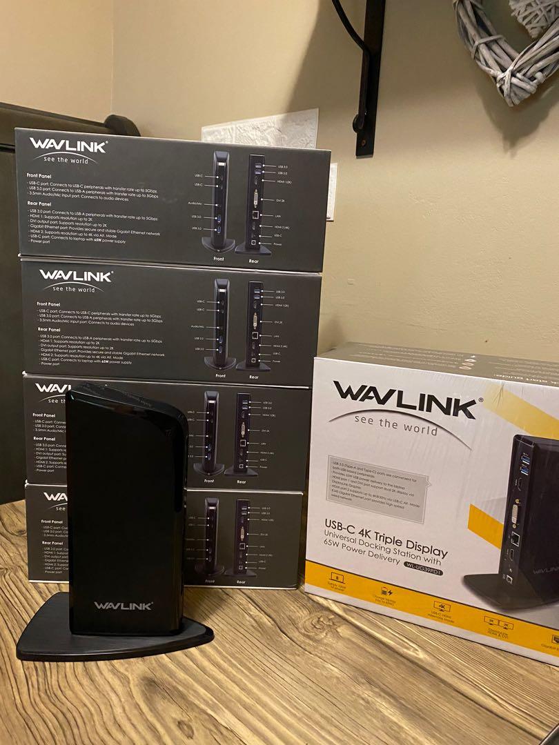 Wavlink USB-C Triple Display Universal Docking Station with Power ... Wavlink USB-C Triple Display Universal Docking Station with Power ...